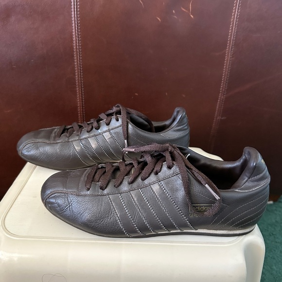 adidas | Shoes | Adidas Mens Gerd Mueller Brown Leather Sneakers 8 ...